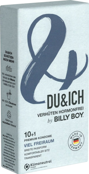 Billyboy Billy Boy «Du & Ich: Viel Freiraum» 10 + 1 Premium-Kondome für hormonfreie Verhütung ...