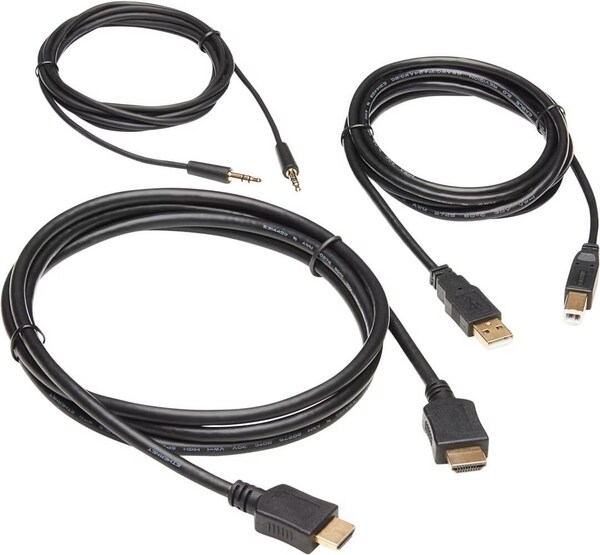Eaton HDMI KVM Cable Kit - 4K HDMI USB 2.0 3,5mm Audio M/M Black 6 ft ...