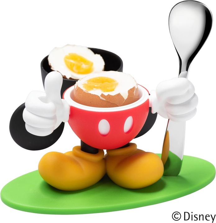 WMF Kinder Eierbecher mit Löffel Disney Mickey Mouse Kunststoff ...
