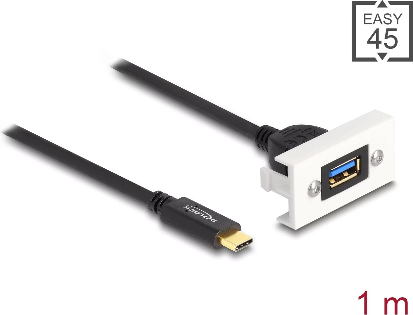 Delock Easy 45 Modul SuperSpeed USB 10 Gbps (1 m, USB 3.2 Gen 2) - Galaxus