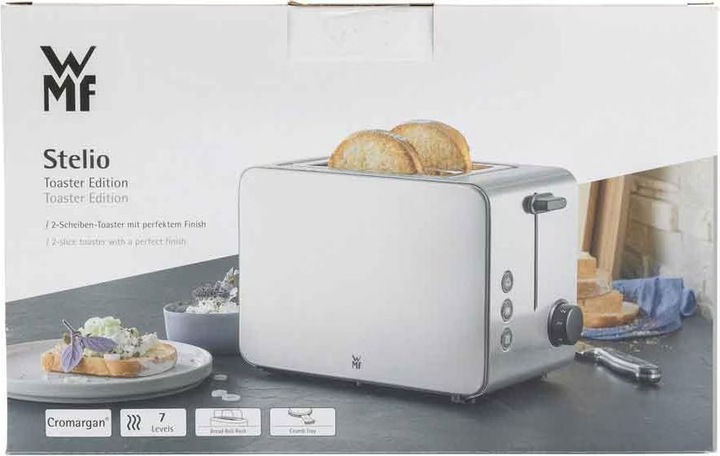 WMF Stelio Doppelschlitz-Toaster mit Brötchenaufsatz und Bagel-Funktion ...