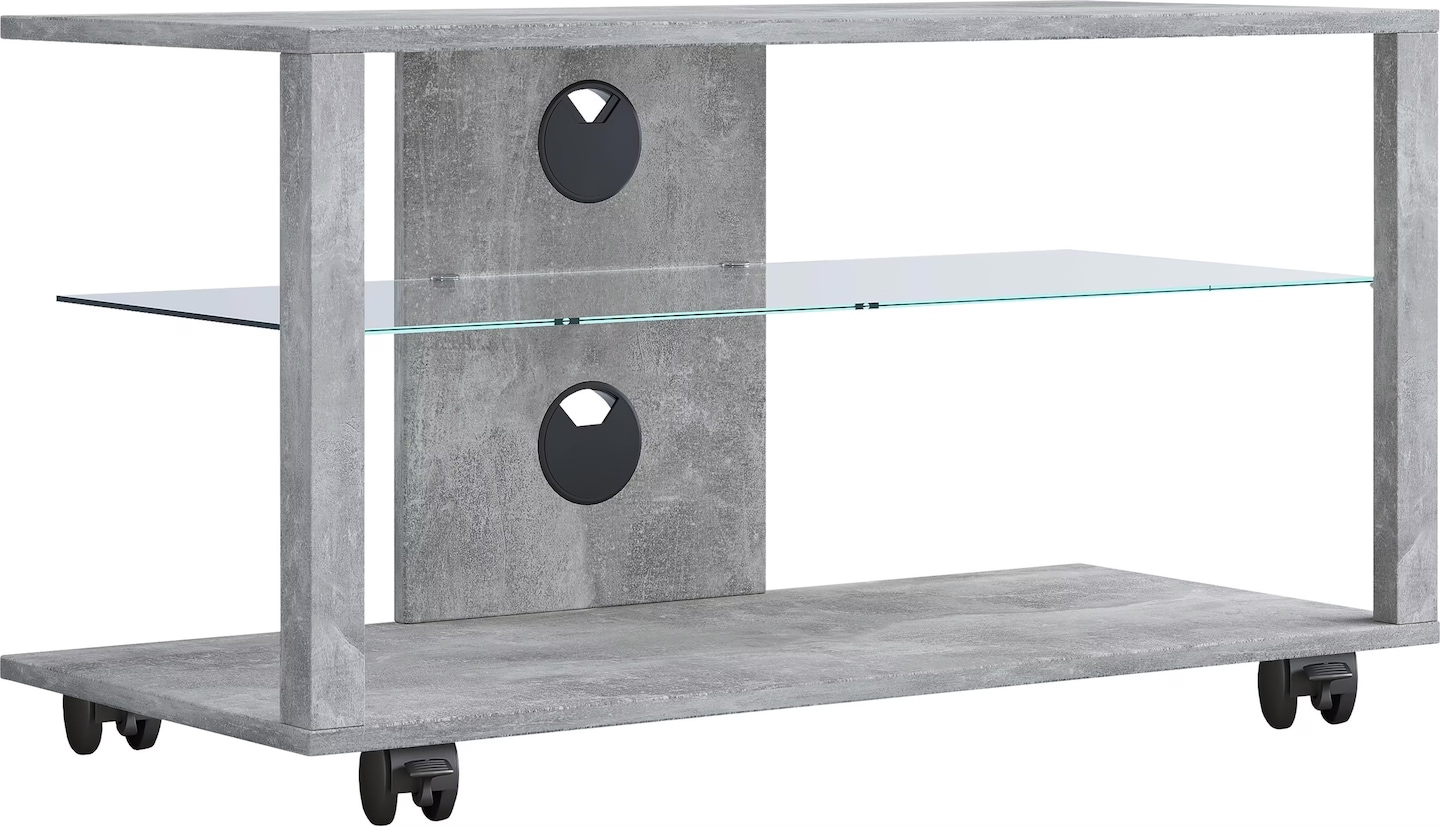 VCM Holz TV Lowboard Rollen Fernsehschrank mobil Rack Konsole Möbel ...