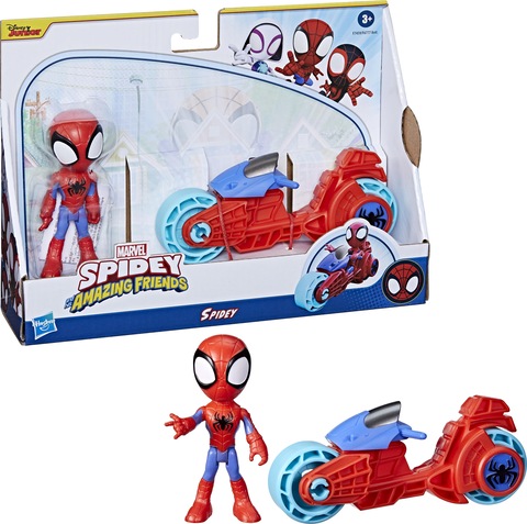 Hasbro Spidey and His Amazing Friends Spidey Figur mit Motorrad ...