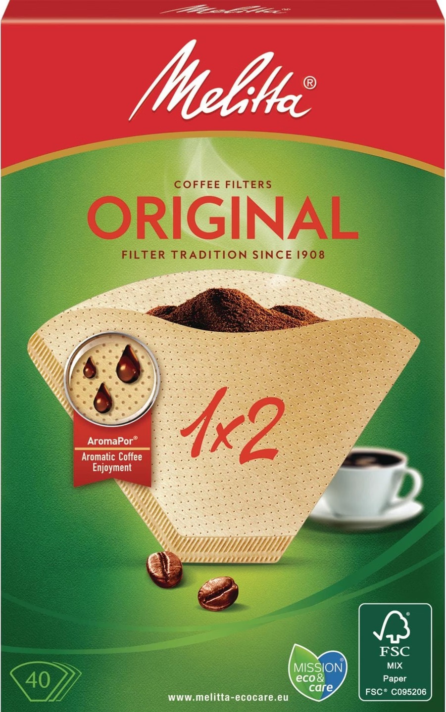Melitta Original 1x2 / 40 Stück - kaufen bei Galaxus