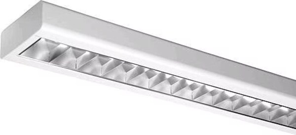 PiL white Louvre surface mounted luminaire RONDA 1xG13 L1500mm (G13 ...