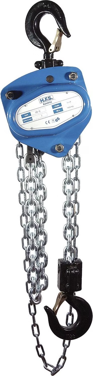 HFS HFS chain hoist (manual chain hoist) load capacity 500 kg with ...